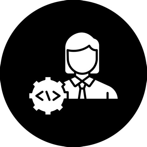 Developer Female Vector Icon Style Vector Art At Vecteezy