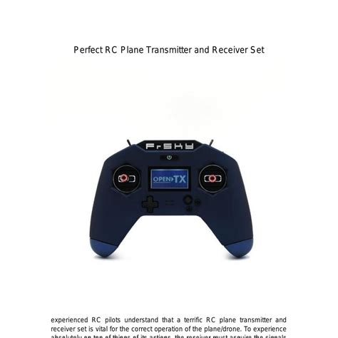 Perfect Rc Plane Transmitter And Receiver Setdoc Docdroid