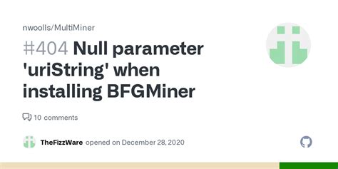 Null Parameter UriString When Installing BFGMiner Issue Nwoolls MultiMiner GitHub
