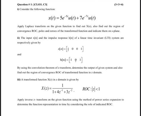 Solved 334 Question 1 Clo3 C31 I Consider The