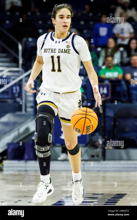 South Bend Indiana Usa 11th Jan 2024 Notre Dame Guard Sonia Citron