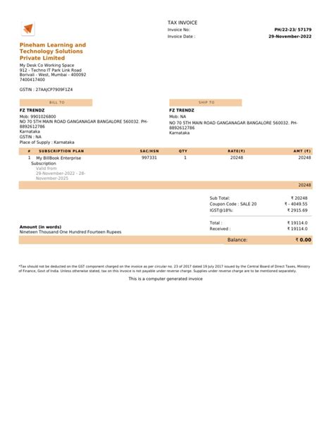 Software Subscription Pdf