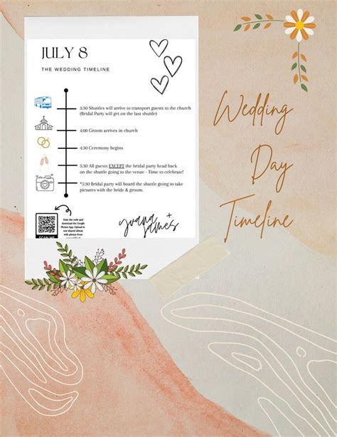 Editable Wedding Day Timeline Template Etsy Wedding Day Timeline