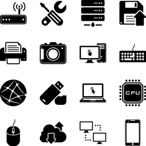 Computer And Accessories Royalty Free Vector Image