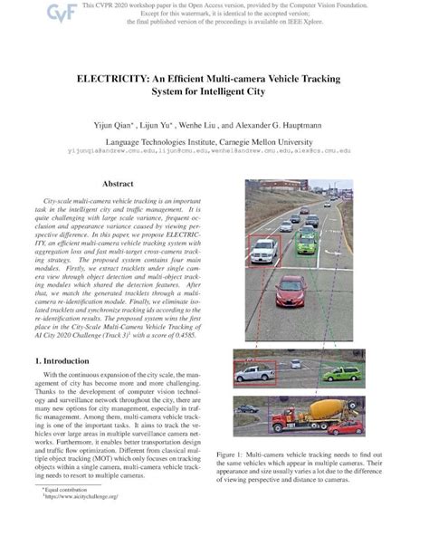 Pdf Electricity An Efficient Multi Camera Vehicle Tracking €¦ · 2
