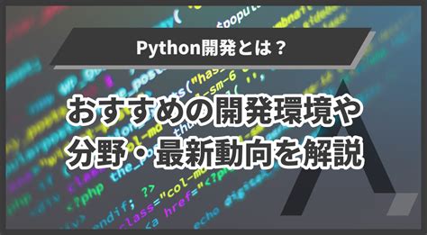 python開発とは？おすすめの開発環境や分野・最新動向を解説 エイジレス思考