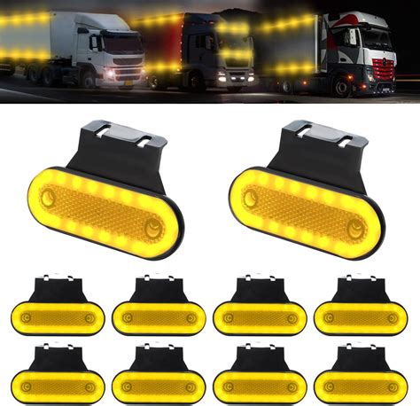 Teguangmei 10pcs Led Side Marker Lights With Support 20smd Side