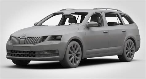 Skoda Octavia Combi 2017 3d Model 149 3ds Fbx Max Obj Free3d