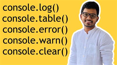 Javascript Console Methods Javascript Inbuilt Methods Youtube