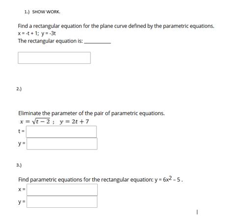 Solved SHOW WORK Find A Rectangular Equation For The Chegg