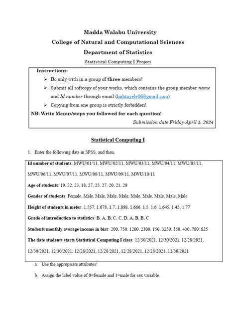 Assignment1 Pdf Mean Statistical Analysis