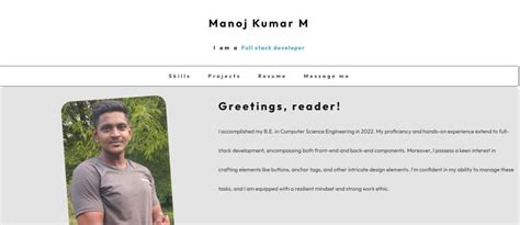 manoj kumar m on linkedin codsoft codsoftinternship portfolio task2 webdevelopment