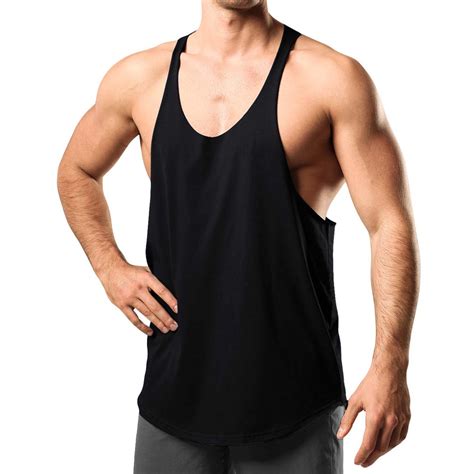 ZvnaΖh Mens Spaghetti Strap Tank Top Mens Workout Quick Dry Soft Gym