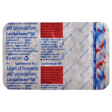 Lasilactone 50mg Tablet At ₹ 53strip स्पिरोनोलैक्टोन टेबलेट In