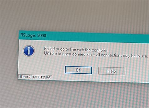 Rslogix5000 Connection Error R Plc