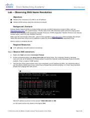 Lab Observing DNS Name Resolution Docx Lab Observing DNS Name Resolution