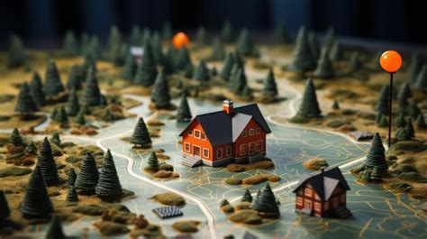 Premium Ai Image Small House Location On The Map