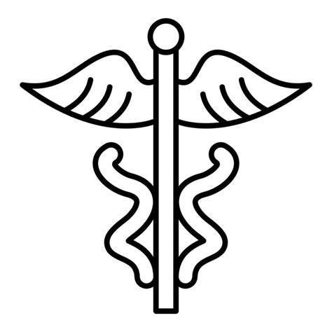 Caduceus Vector Icon 21714865 Vector Art At Vecteezy