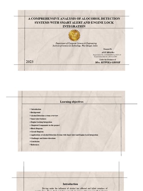 A Comprehensive Analysis Of Alocohol Detection Systems With Smart Alert