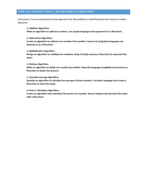 Algorithms And Flowcharts Pdf