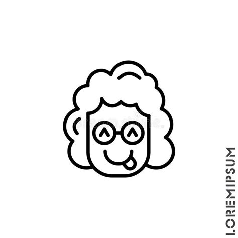 Playful Smile Girl Woman Icon Simple Thin Line Outline Vector Of Emoji Icons For Ui And Ux
