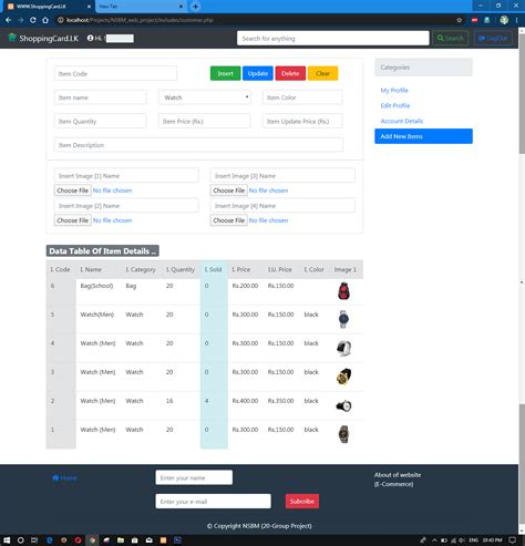 GitHub ThamiduAnjana Group Project NSBM Bootstrap E Commerce Website