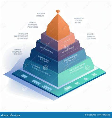 Generative Ai 3d Hierarchy Icon Isolated Stock Illustration