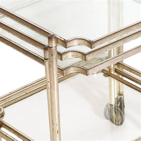 Silvered Brass Rolling Nesting Tables 1930s Set Of 3 For Sale At Pamono