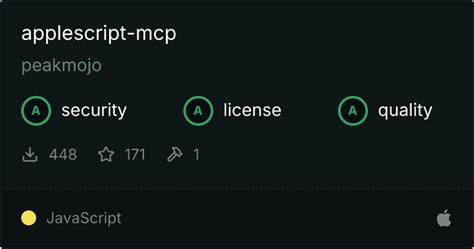 Github Peakmojoapplescript Mcp Mcp Server That Execute Applescript