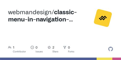 Github Webmandesign Classic Menu In Navigation Block