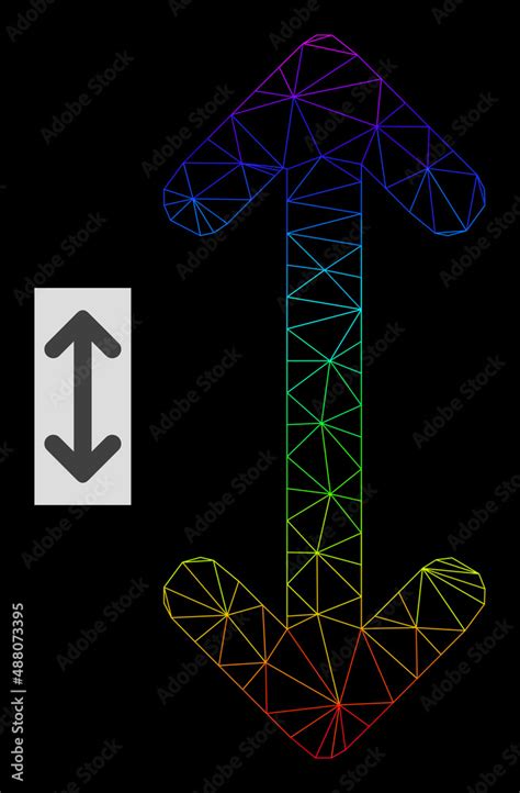Spectral Gradient Network Swap Arrows Vertically Icon Geometric