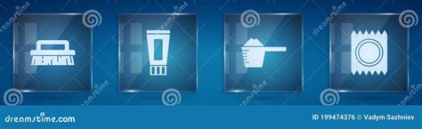 Set Brush For Cleaning Tube Of Toothpaste Washing Powder And Condom Package Safe Sex Square