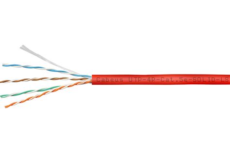 Кабель витая пара Utp U Utp Cabeus категория 5e 4 пары 24 Awg