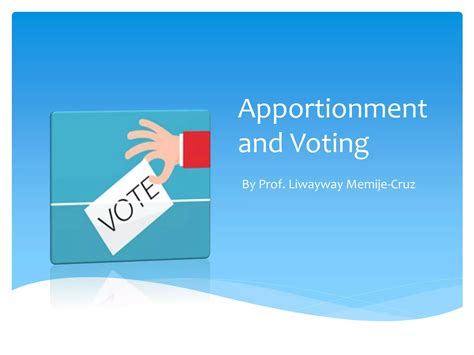 Apportionment And Voting Pptx Elections Politics