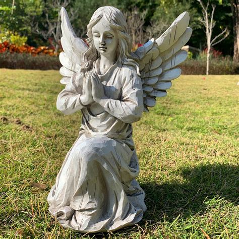 Outdoor Angel Statues Elegant Resin Garden Angel Statue Stairs Fairy