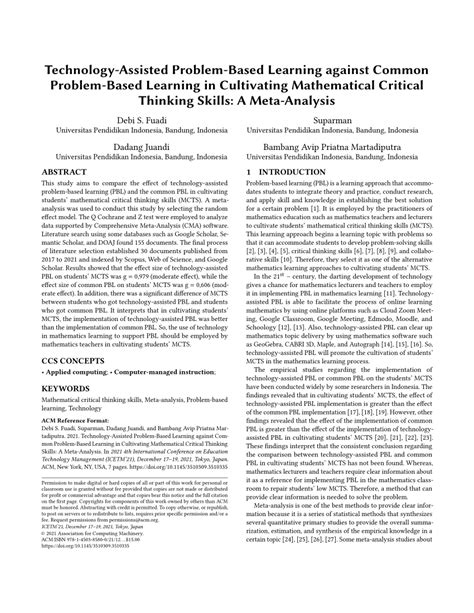 Pdf Technology Assisted Problem Based Learning Against Com Mon