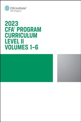 2023 Cfa Program Curriculum Level Ii Box Set