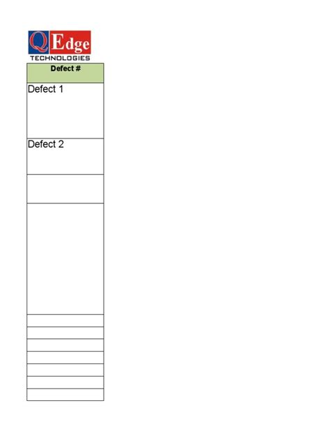 Defect Report Template Pdf