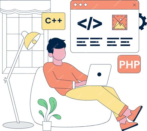 Premium Vector Freelancedeveloper Concept Illustration