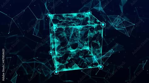 Technology Blockchain Concept Visualization Of The Dynamic Flow Of The