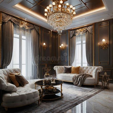 Interior Design Luxurious Design Stock Illustration Illustration Of Living Furniture 320834525