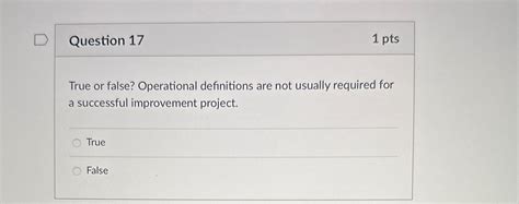 solved question 171 ﻿ptstrue or false operational