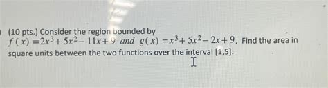 Solved (10 ﻿pts.) ﻿Consider the region bounded by | Chegg.com