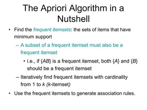 Apriori Algopptx For Frequent Itemset Ppt