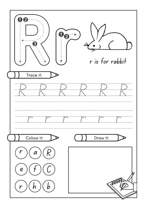 Letter Size Control Worksheets Letter R Free Download And Print For You