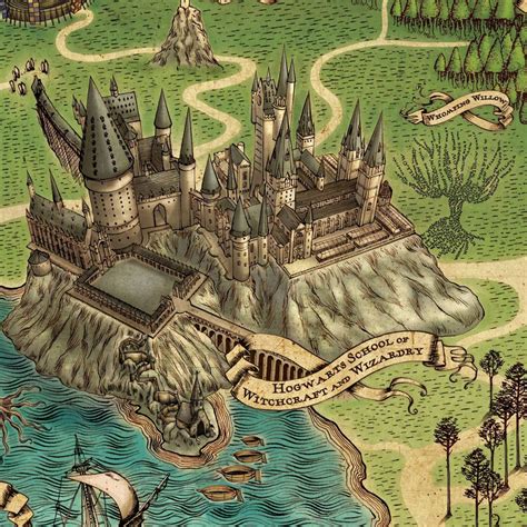 Map Of Hogwarts Poster Artofit