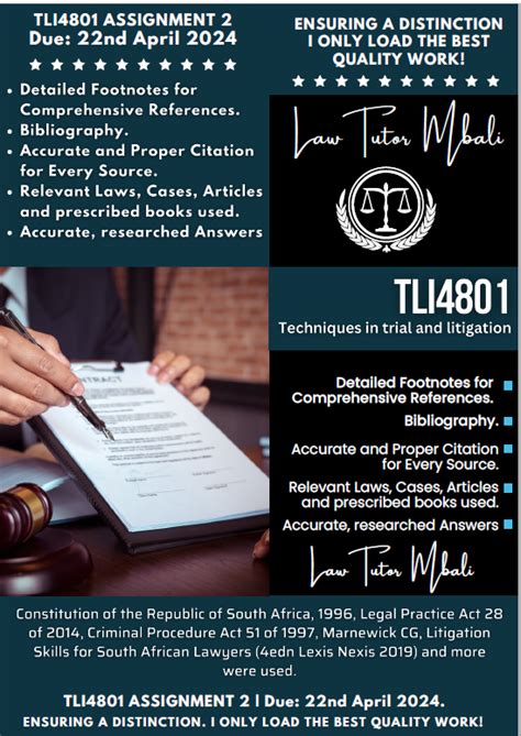 Tli4801 Assignment 2 Solutions Due 22 April 2024 Distinction Answers Ace Your Assignment