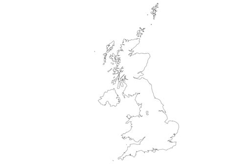 Blank Map Of United Kingdom Svg Vector Outline Map