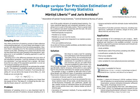 Pdf R Package Vardpoor For Precision Estimation Of Sample Survey Statistics