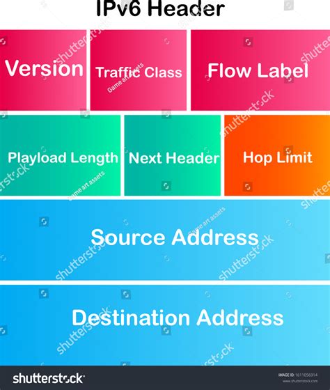 Computer Network Ipv Header Format Stock Vector Royalty Free Shutterstock
